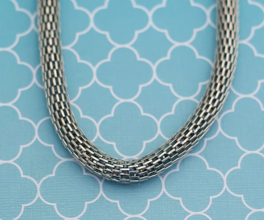 Vintage Silver Serpent Chain Necklace 19 Inch - R7 - Etsy UK