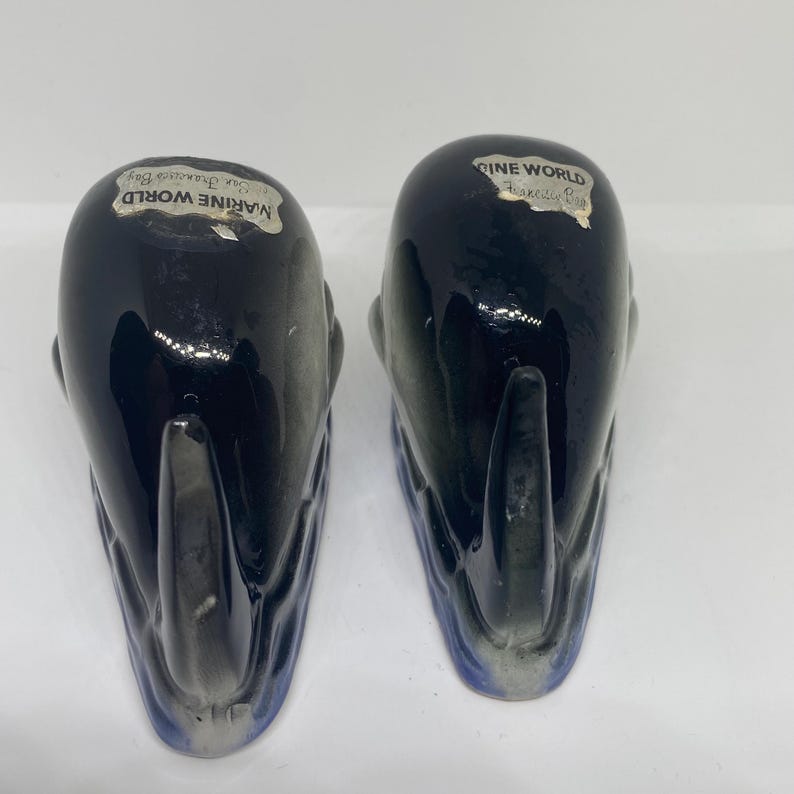 Vintage Whale Salt and Pepper Shaker Set Anthropomorphic Souvenir ...