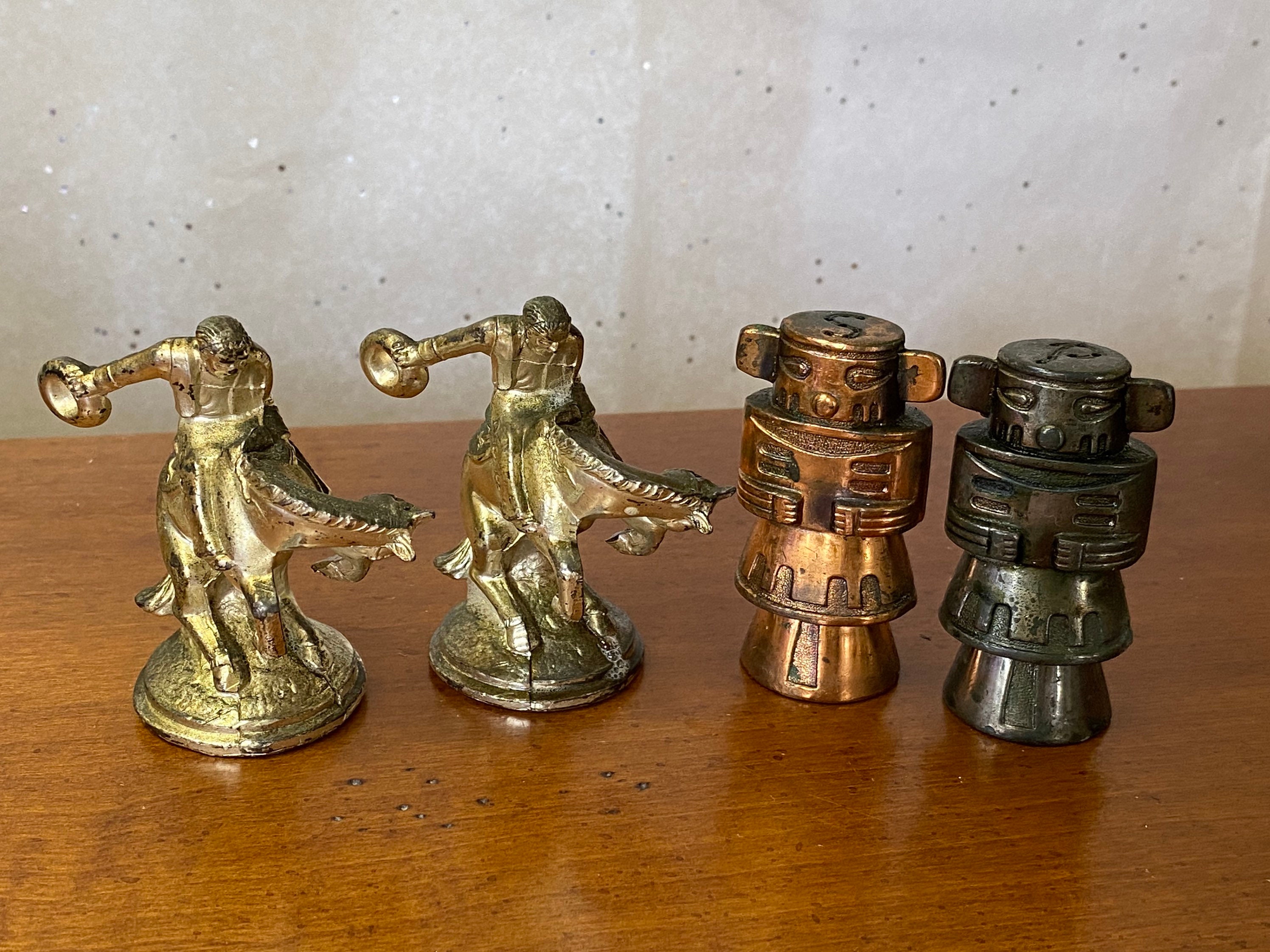 Vintage RARE 1950s Copper Kachina Dolls Robots Man Riding - Etsy