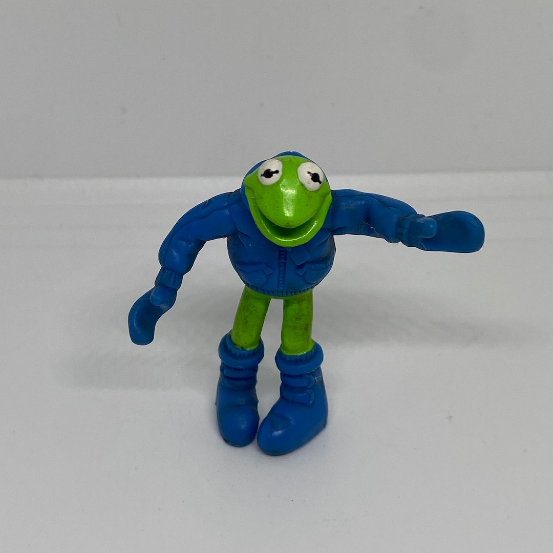 Kermit the Frog PVC Vinyl Figure Snow Boots Winter Coat 1997 Jim Henson ...