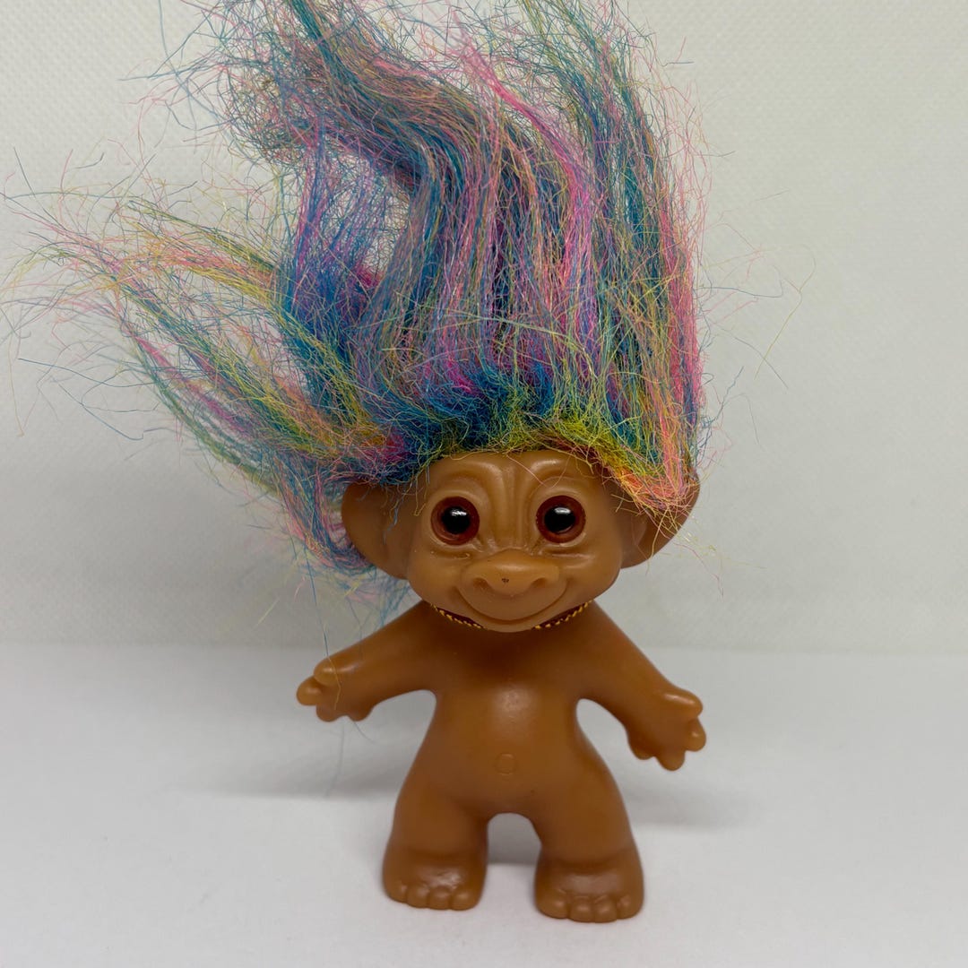 Vintage Russ Troll Doll Rainbow Hair 3” - Etsy