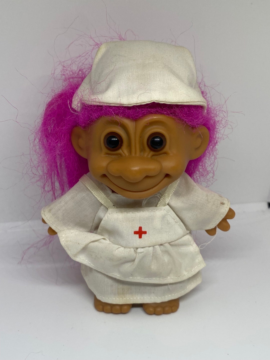Vintage Russ Troll Doll Nurse Doctor Purple Hair 4 - Etsy