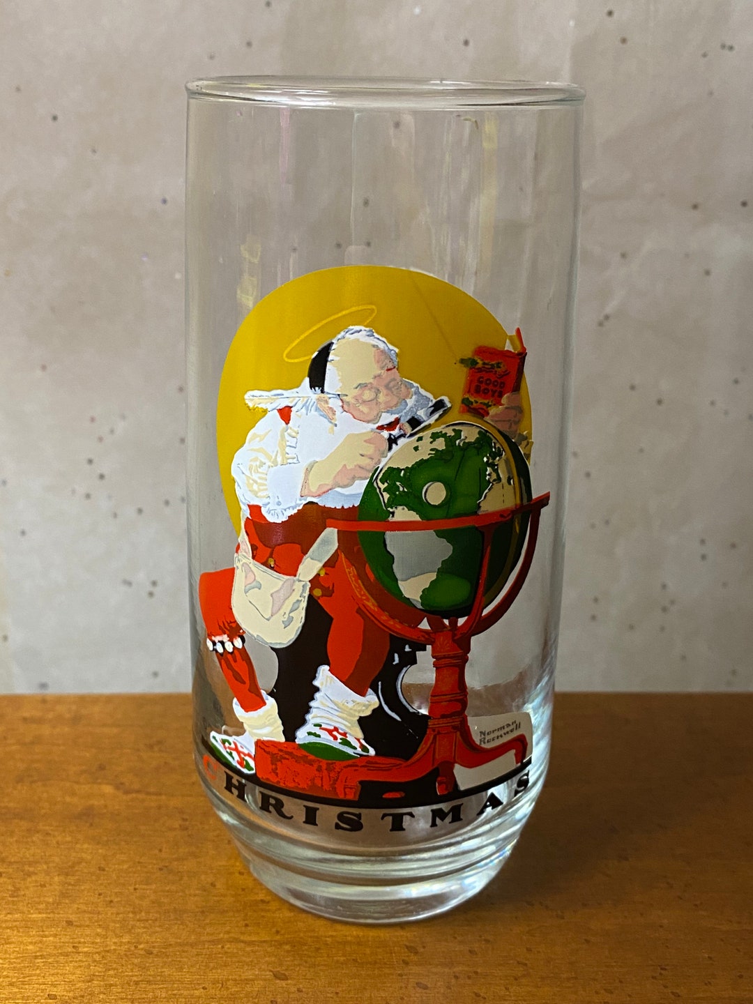 Vintage Coca Cola Santa Glass Cup - Etsy