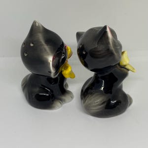 Vintage Rare PY Anthropomorphic Black Cat Miyao Salt and Pepper Shaker ...