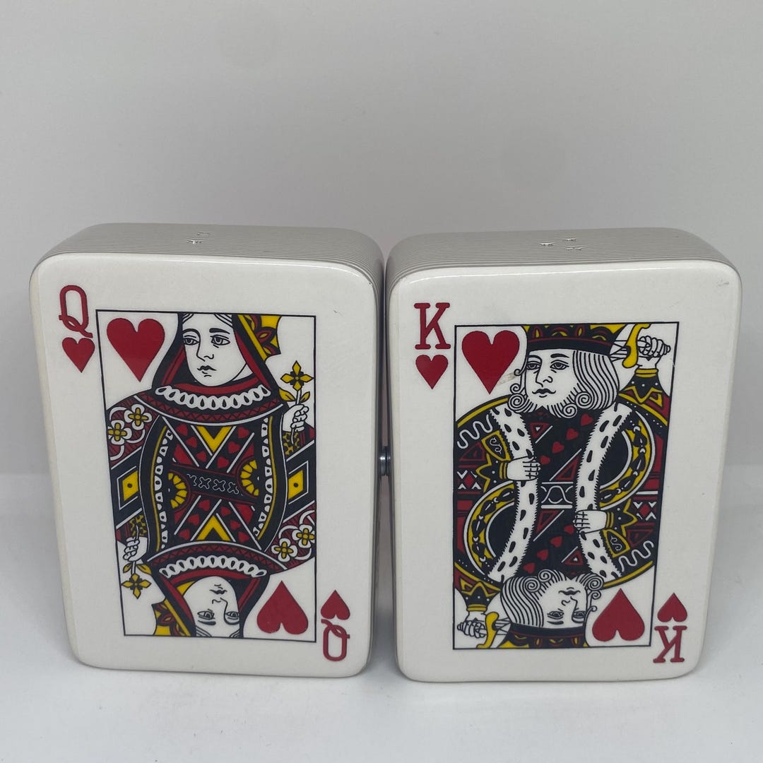 Pacific Giftware Magnetic Playing Cards Salt and Pepper Shakers Set ...