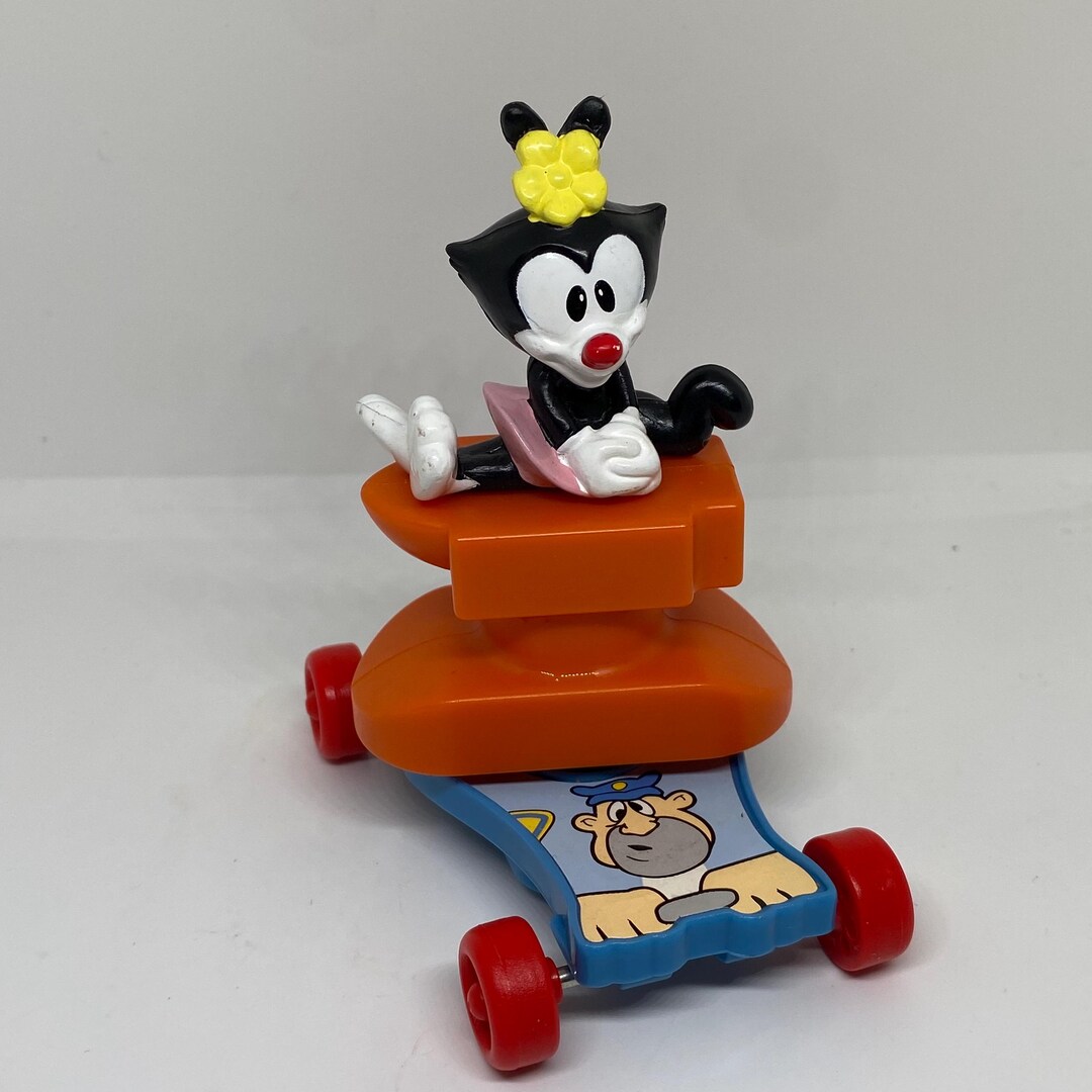 1994 Vintage Animaniacs Rolling Car Toy Dot Squishes Ralph T Guard With ...