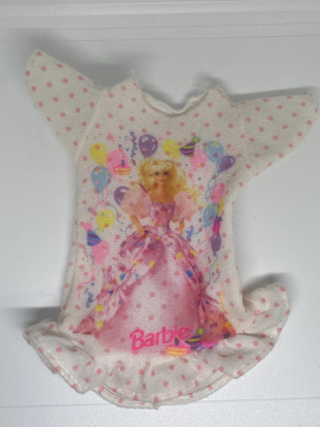 Barbie Doll Vintage Fuzzy Nightgown With Barbie Graphic - Etsy