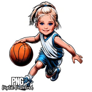 Youth Basketball Girls (multiracial) PNG Bundle, Girl Sports ...