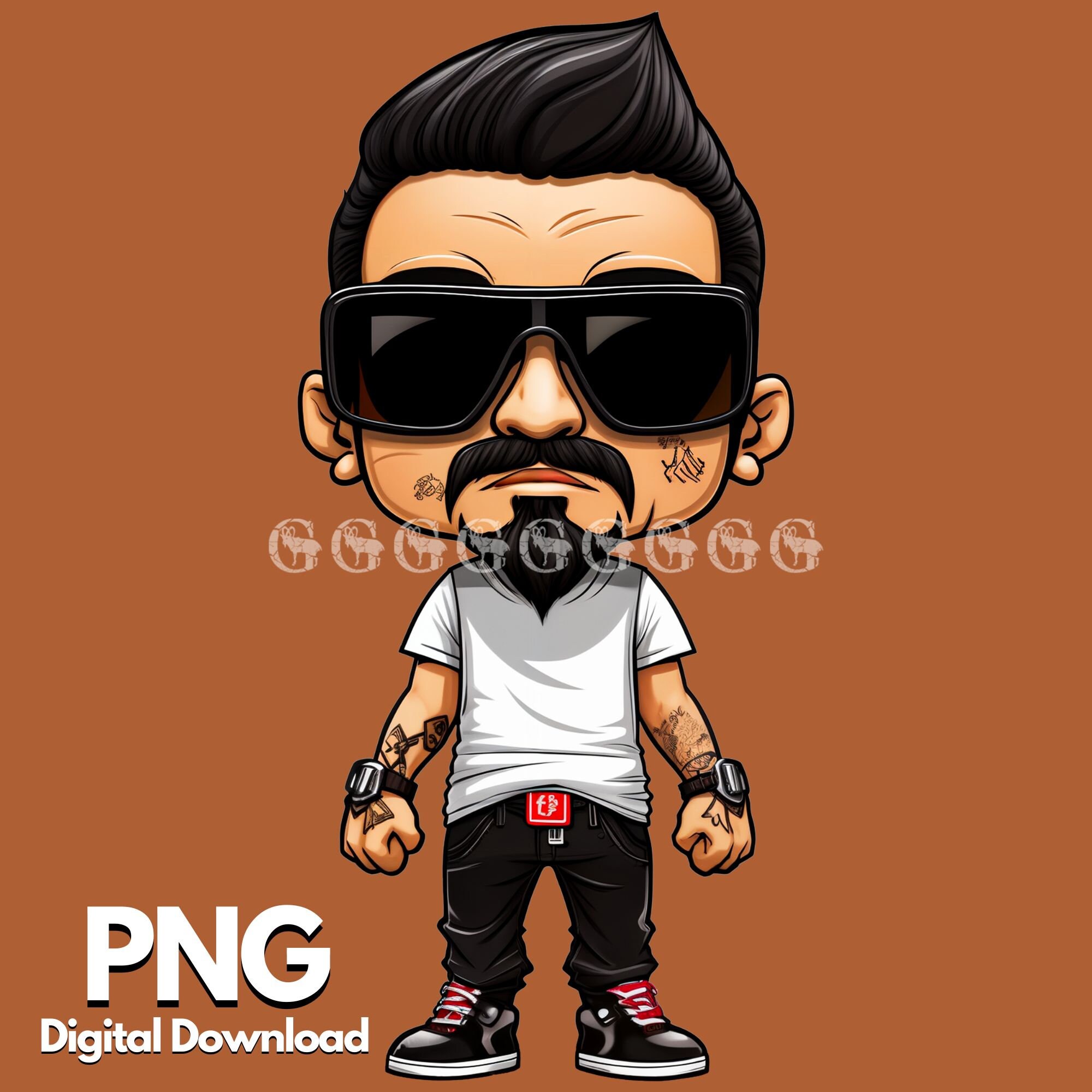 Chicano latino cholos personajes PNG paquete, hispano, latino, clipart ...