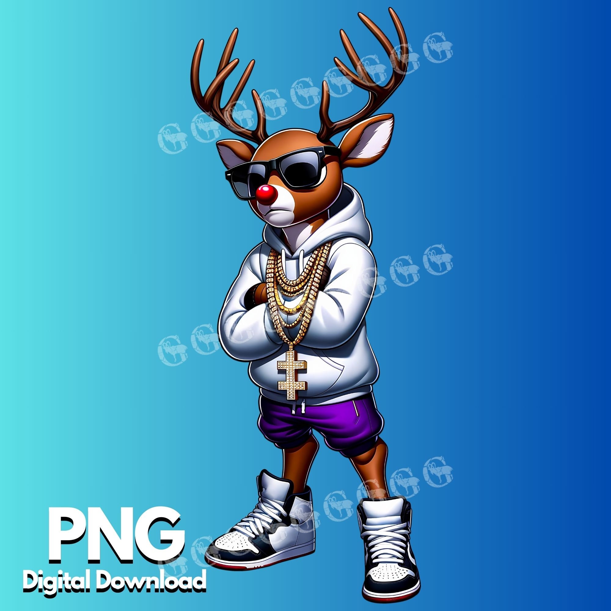 Cool Christmas Crew PNG Bundle, Cool Santa, Snowman, Reindeer ...