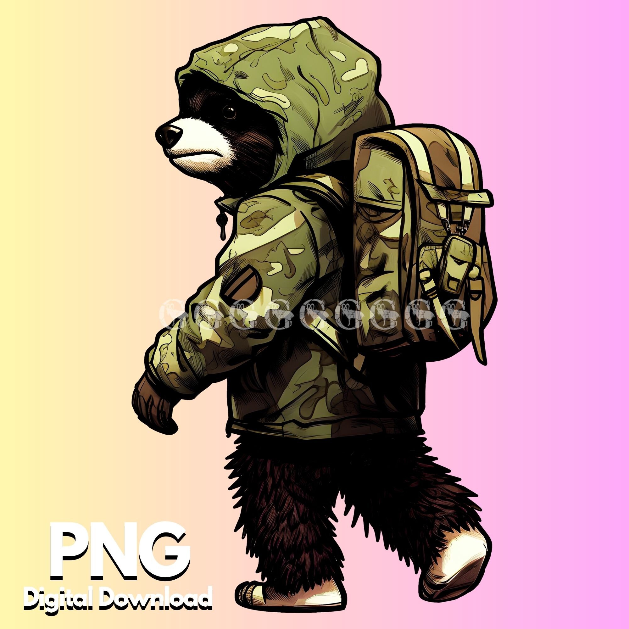 Sloths Wearing Urban Streetwear PNG Bundle, Sloths, Sloth, Cool Sloths ...