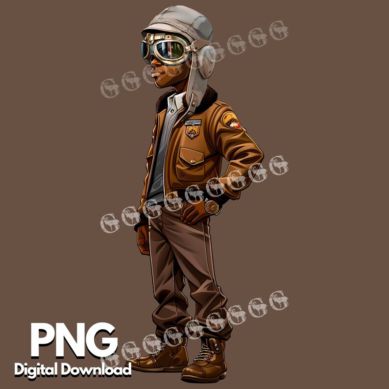 African American Military Pilots PNG Bundle, Black Military Pilots ...
