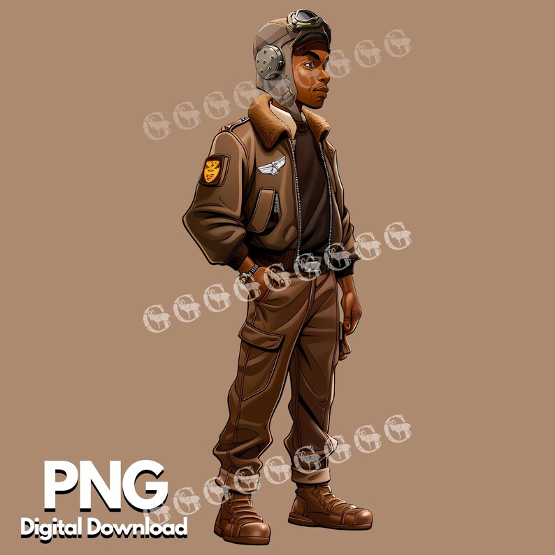 African American Military Pilots PNG Bundle, Black Military Pilots ...