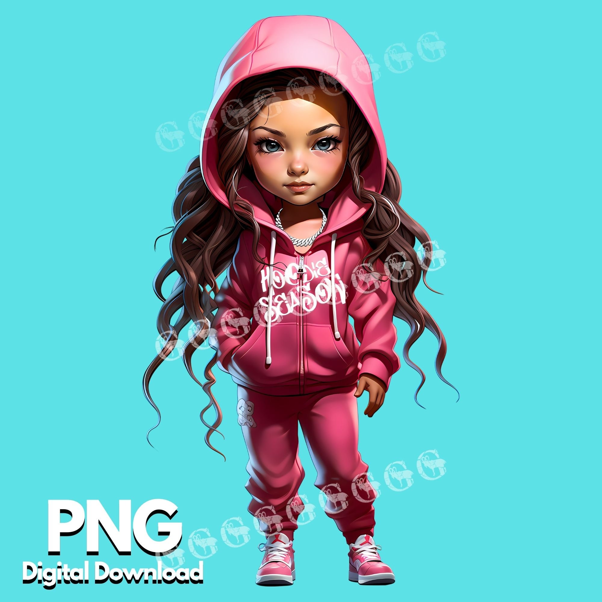 Hispanic Urban Streetwear Girls PNG Bundle, Latina Girls Wearing ...
