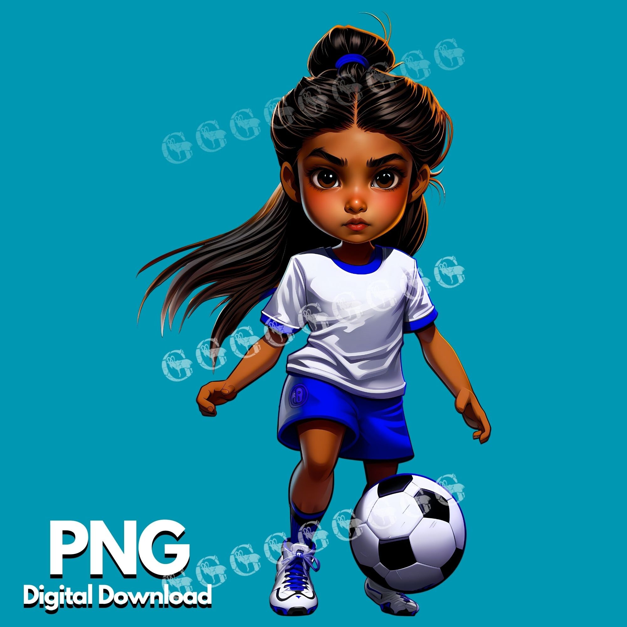Navy Blue Soccer Girls PNG Bundle Little League Soccer Girl - Etsy