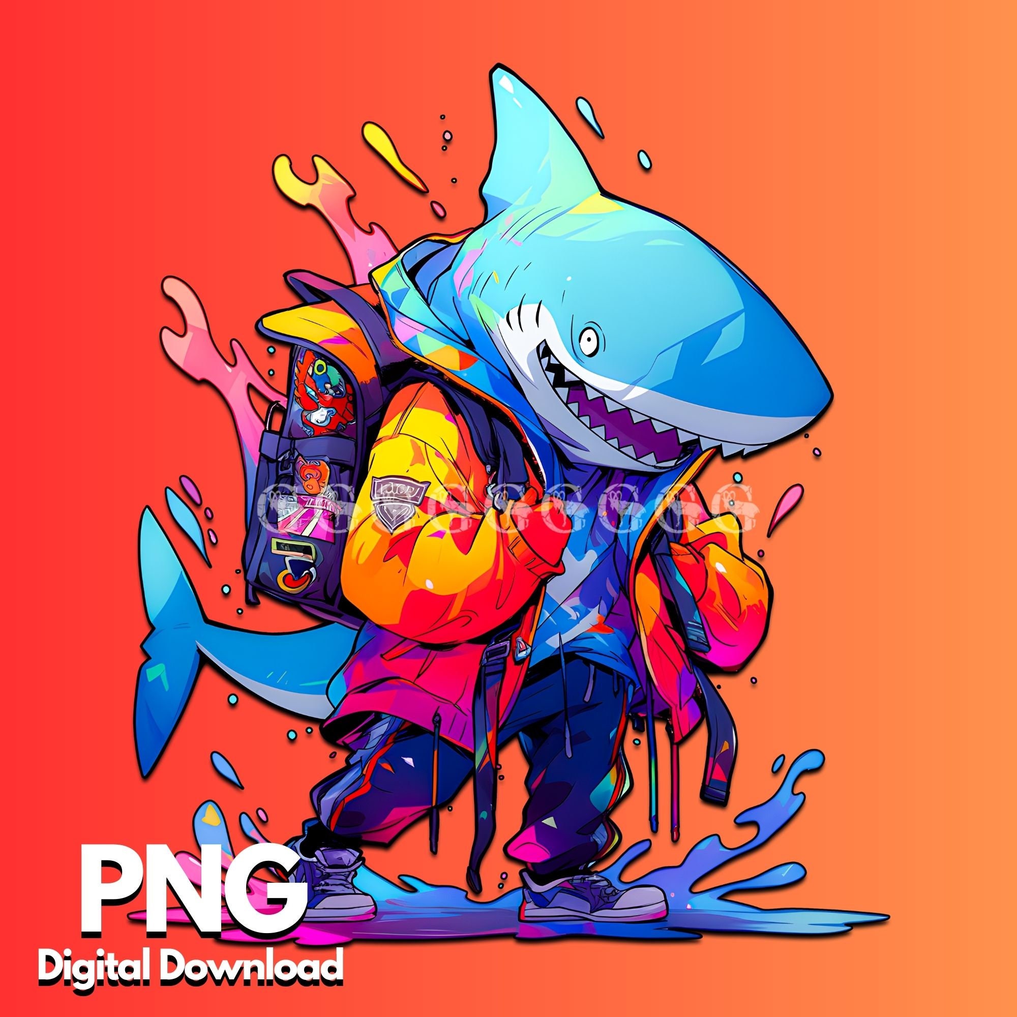 Sharks Wearing Streetwear Bundle Sharks Characters Hoodie - Etsy