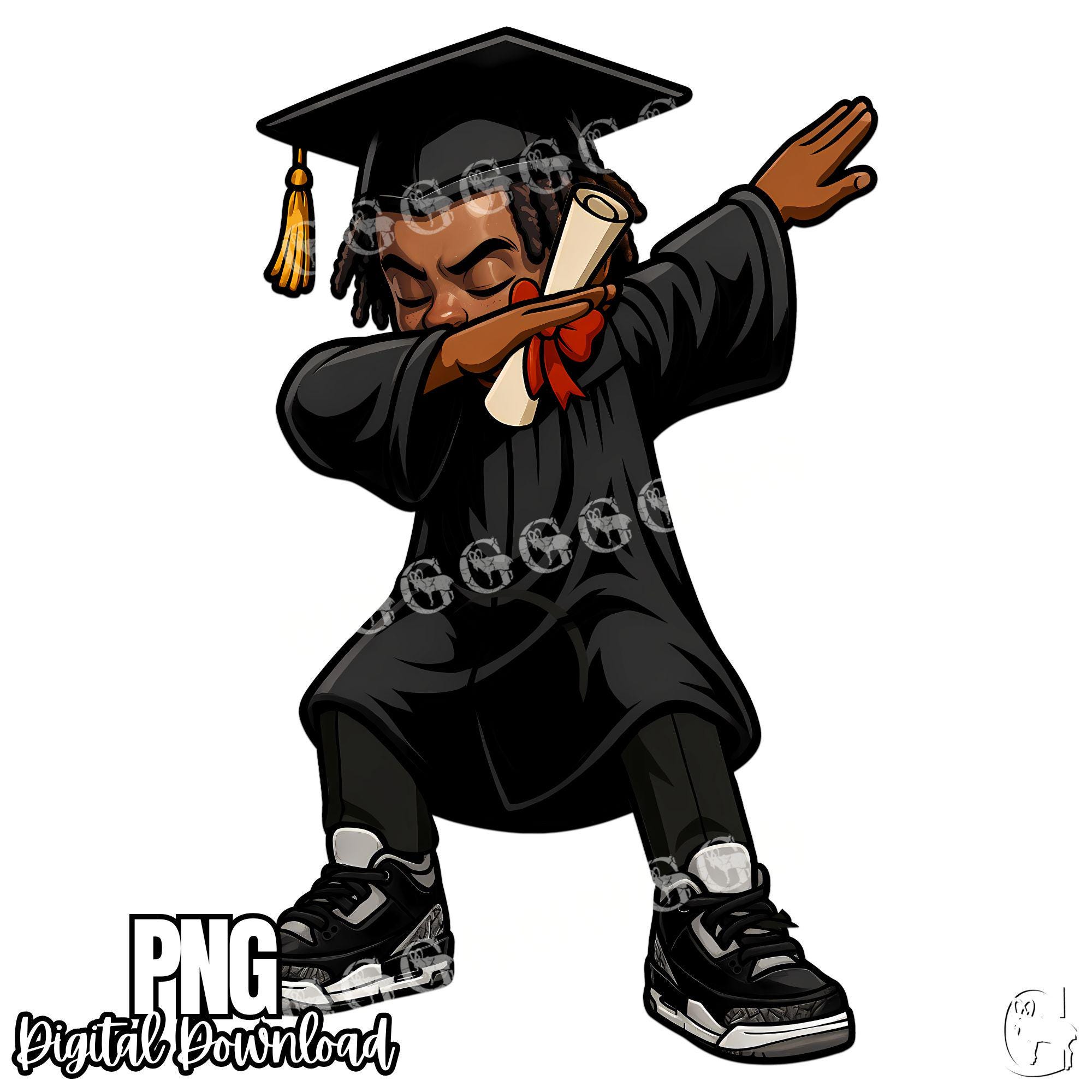 Grad Boy Dabbing PNG Bundle, Dab, Dabbing, African American Boy ...