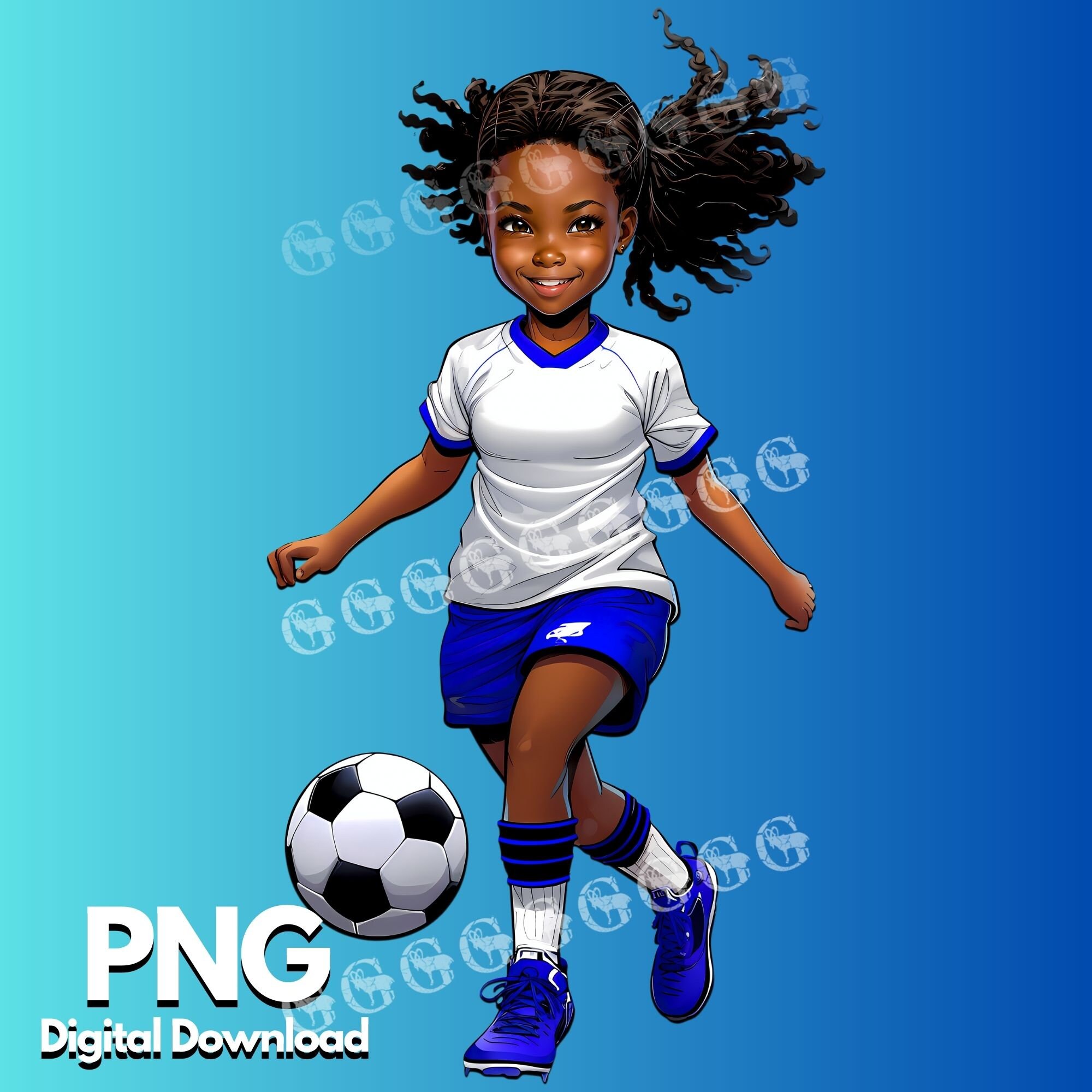 Navy Blue Soccer Girls PNG Bundle Little League Soccer Girl - Etsy