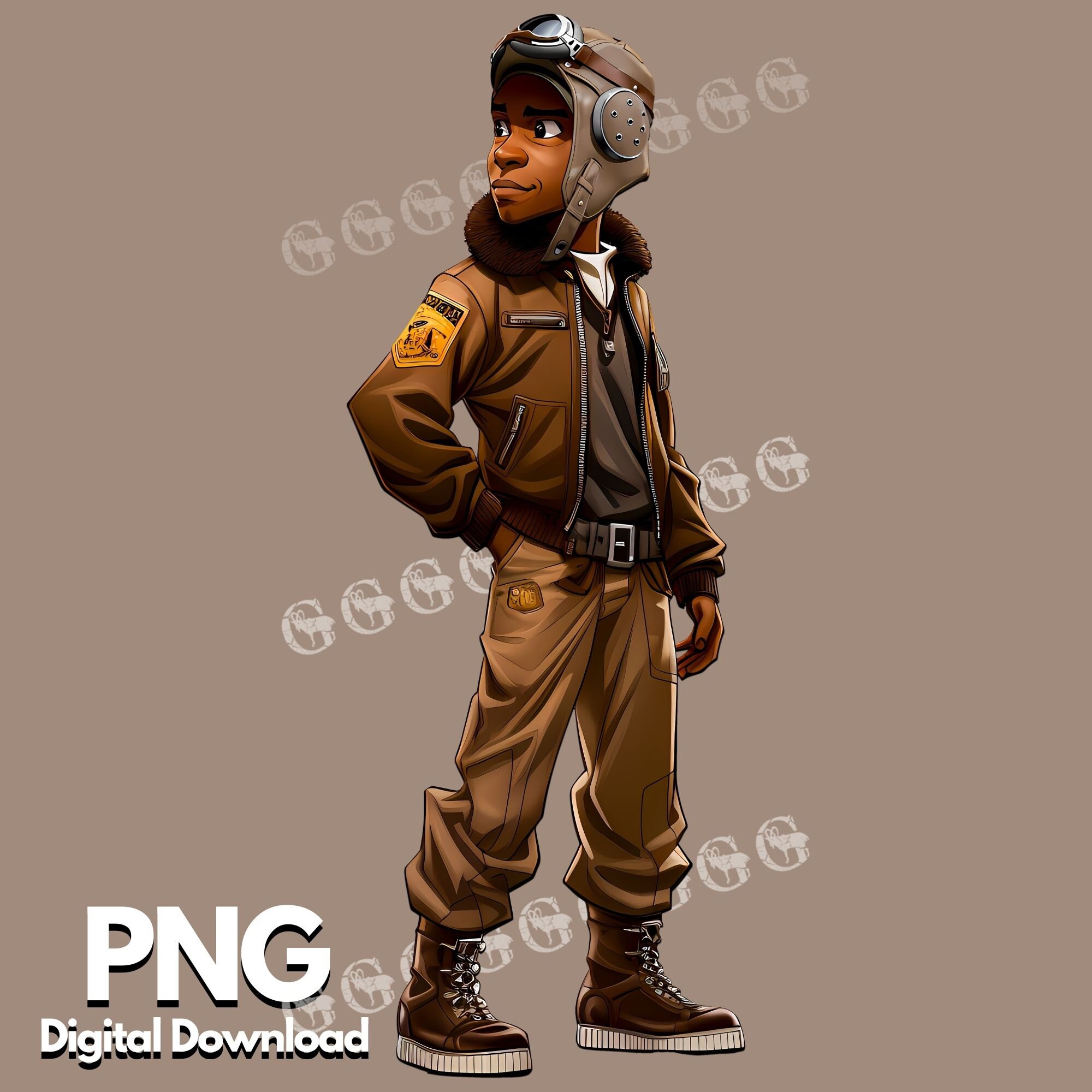 African American Military Pilots PNG Bundle, Black Military Pilots ...