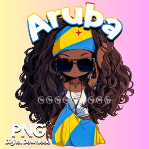 Beautiful Aruba Girl Design PNG, Arubiana, Digital File, Sublimation ...