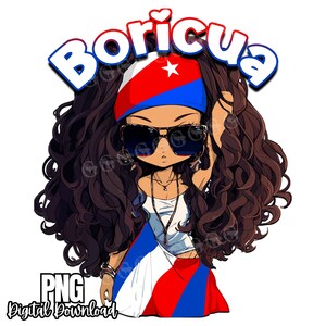 Beautiful Boricua Girl, Flag Girl, Puerto Rican Girl, Tshirt, Sticker ...