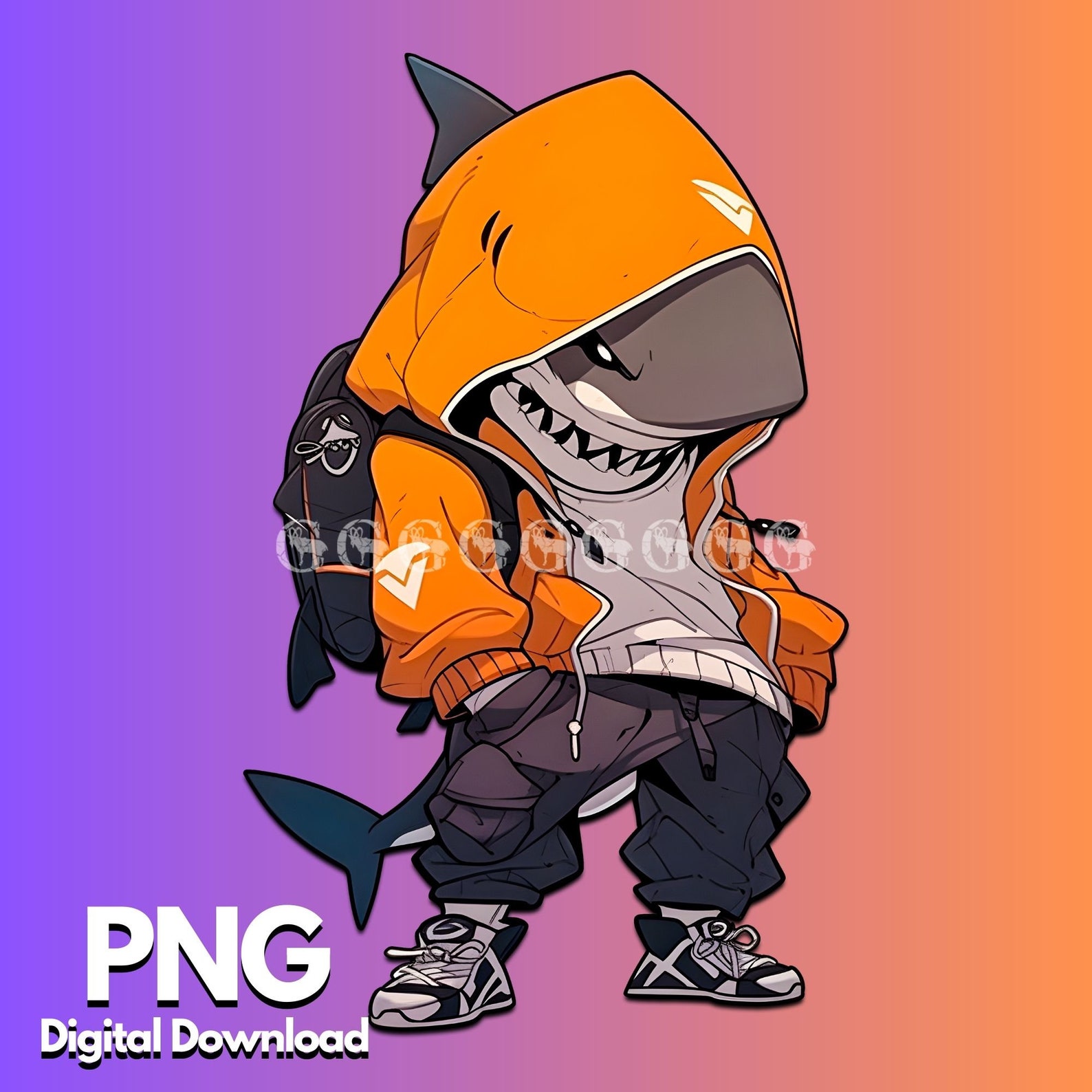 Sharks Wearing Streetwear Bundle Sharks Characters Hoodie - Etsy