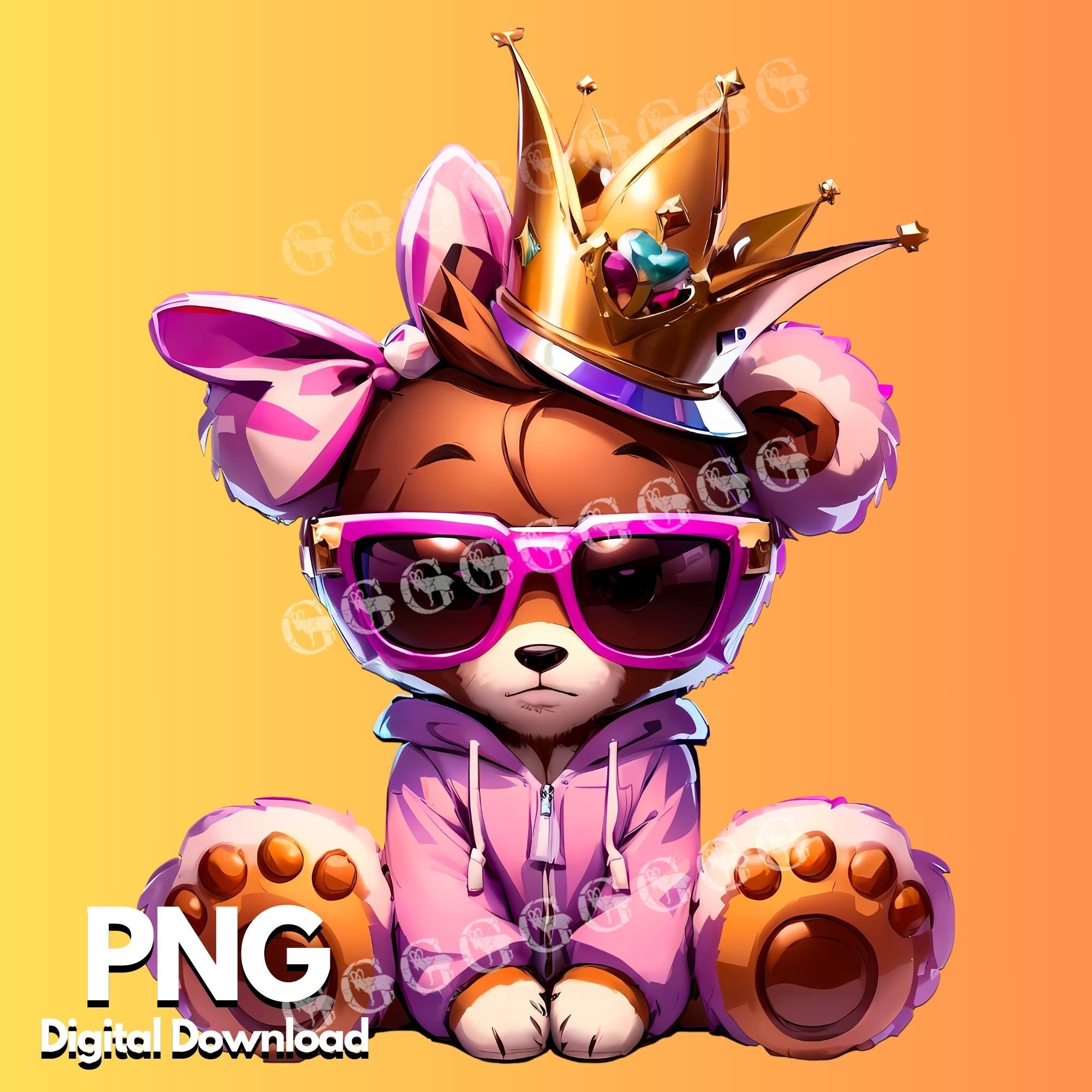 Queen and Princess Teddy Bears PNG Bundle, Cute Girl Teddybear Png ...