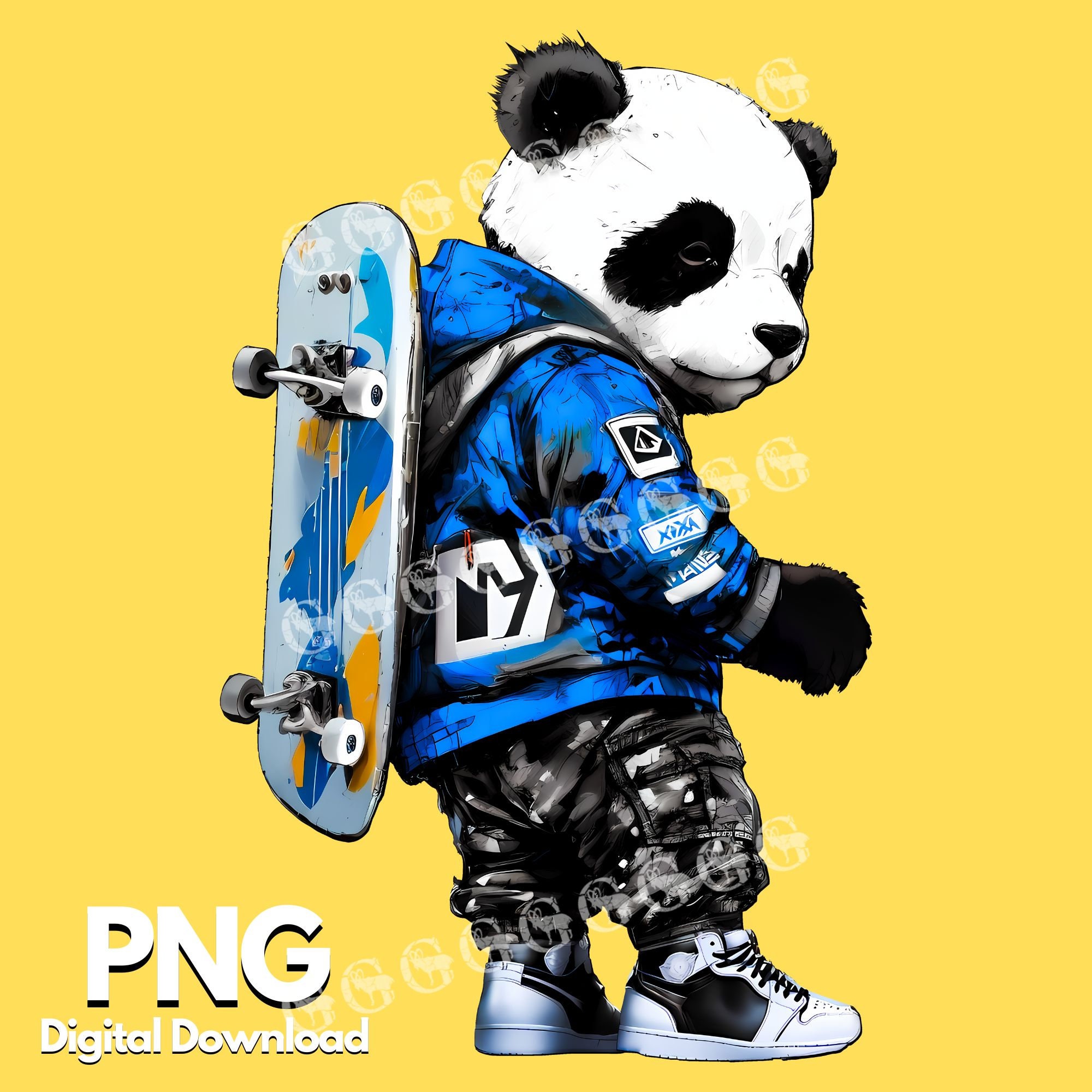 Street Pandas 2 PNG Bundle, Gangster Pandas, Cool Pandas, Streetwear ...