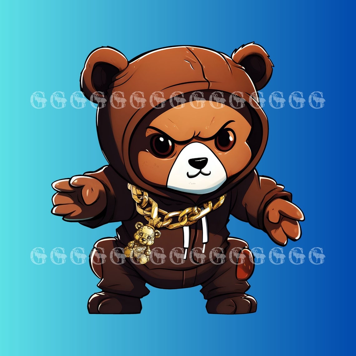 Urban Streetwear Teddy Bear Bundle (set 4), Gangster Teddy Bear, Street ...
