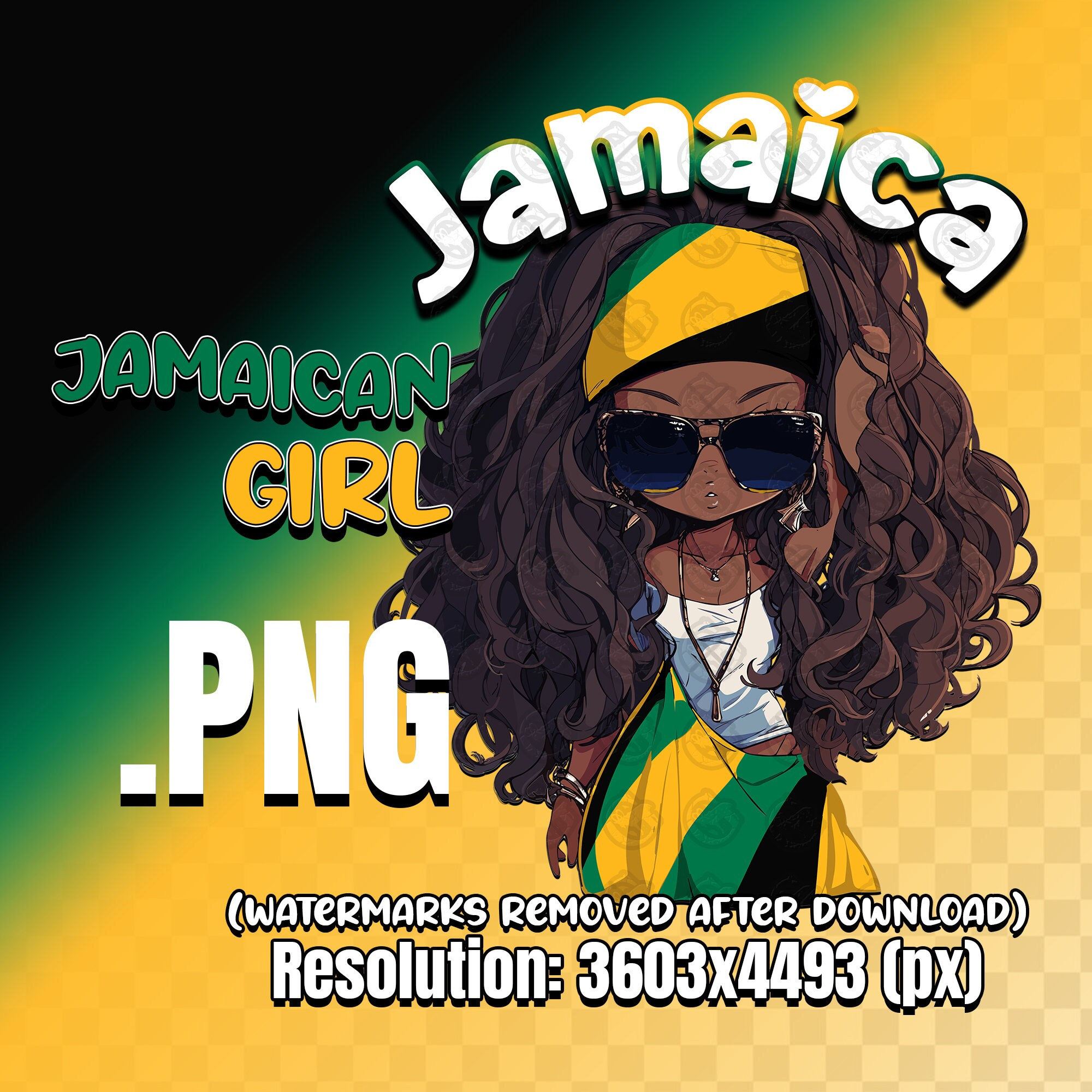 Beautiful Jamaican Girl, Jamaican Girl Tshirt Sticker Digital File ...