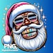 Black Santa With Rainbow Grill (face Only) PNG Bundle, African American ...