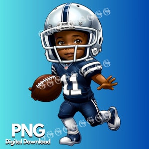 Silver/blue Youth Football Players PNG Bundle, Silver Blue Football ...