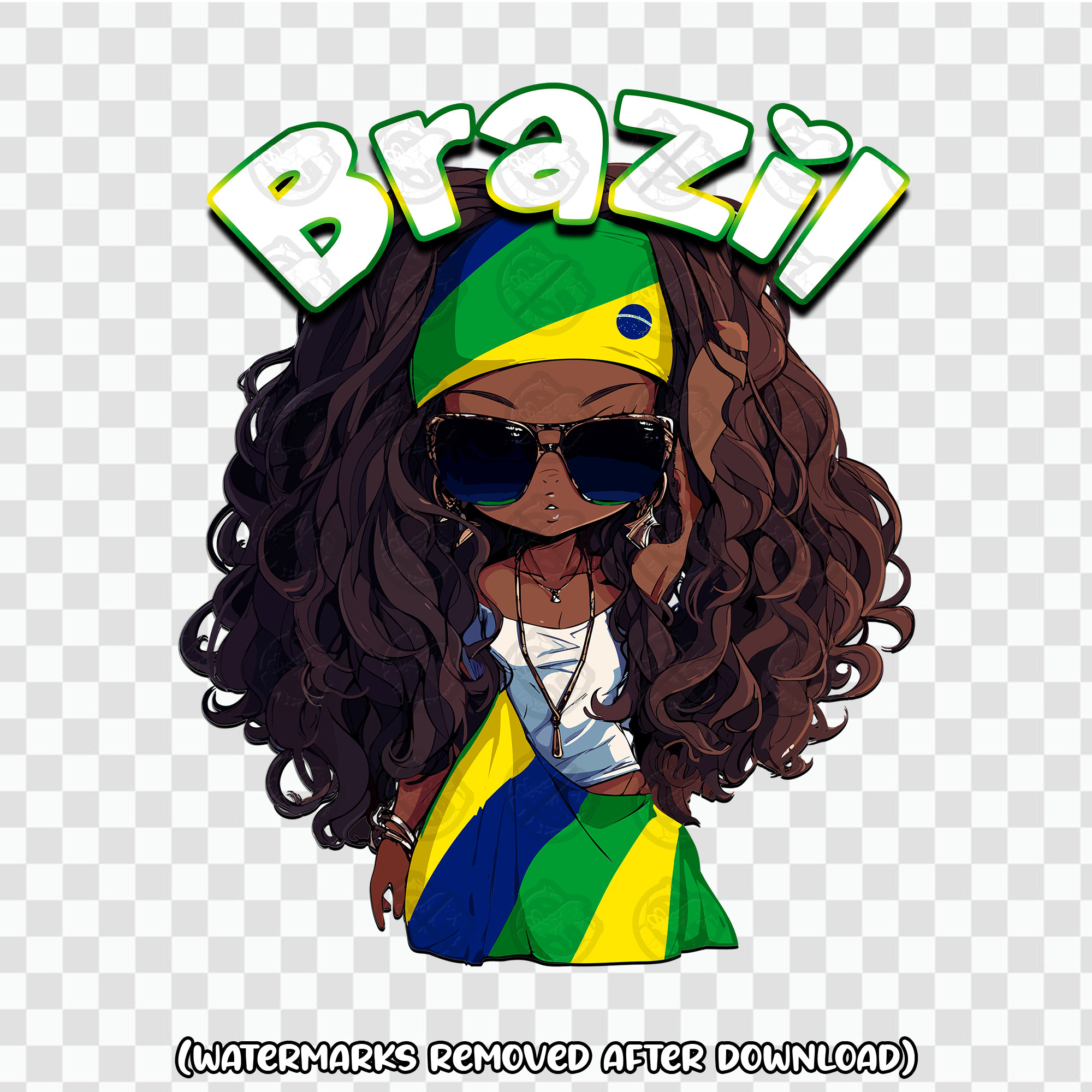 Beautiful Brazilian Girl Brazilian Girl Tshirt Sticker - Etsy