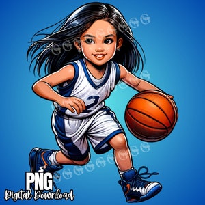 Youth Basketball Girls (multiracial) PNG Bundle, Girl Sports ...