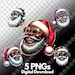 Black Santa With Rainbow Grill (face Only) PNG Bundle, African American ...