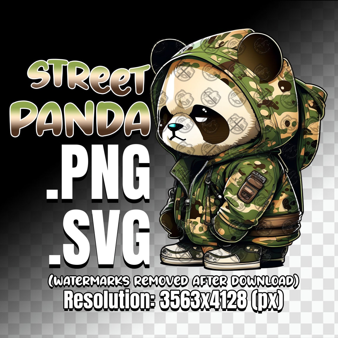 Street Panda Bear SVG Bundle Panda Svg Pandas Svg Gangster - Etsy