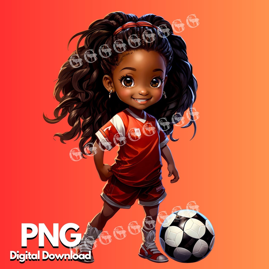 Cute Soccer Girls PNG Bundle Little League Soccer Girls - Etsy