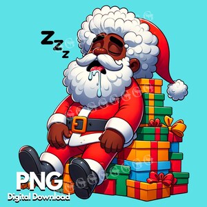 Black Santa PNG Bundle, African American Santa, Funny Black Santa ...