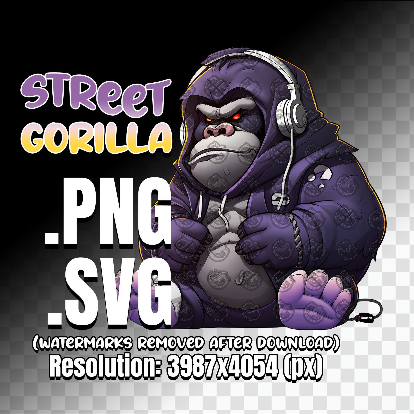 Street Gorilla SVG Bundle, Gorilla Svg, Angry Gorilla Svg, Gorilla ...