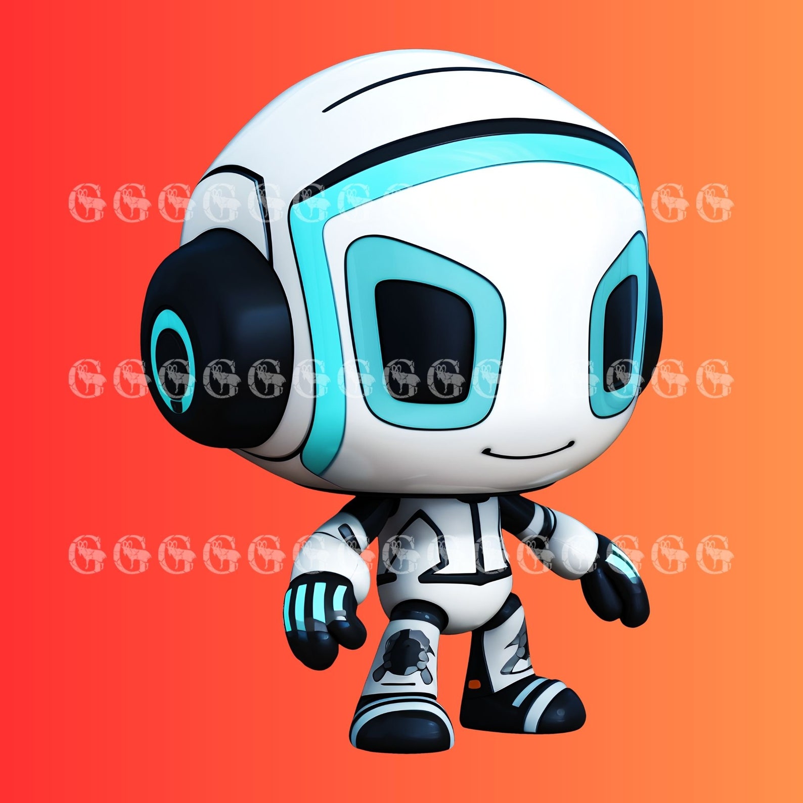 Kawaii Chibi Robot PNG Bundle, Robot Png, Robot Svg, Robot Vector ...