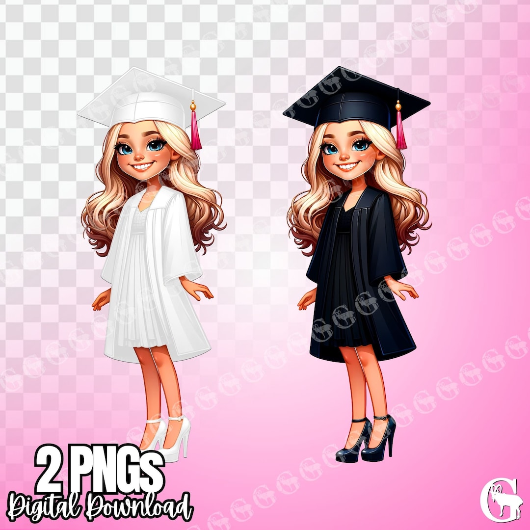 Girl Student Grad (white / European) PNG, Graduation Clipart, Class of ...