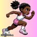 Pink and White Youth Track and Field African American Girls PNG Bundle ...
