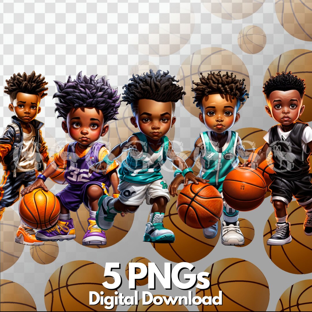 Basketball Boys PNG Bundle, Black Basket Boys, Cool Boys, Basketball ...