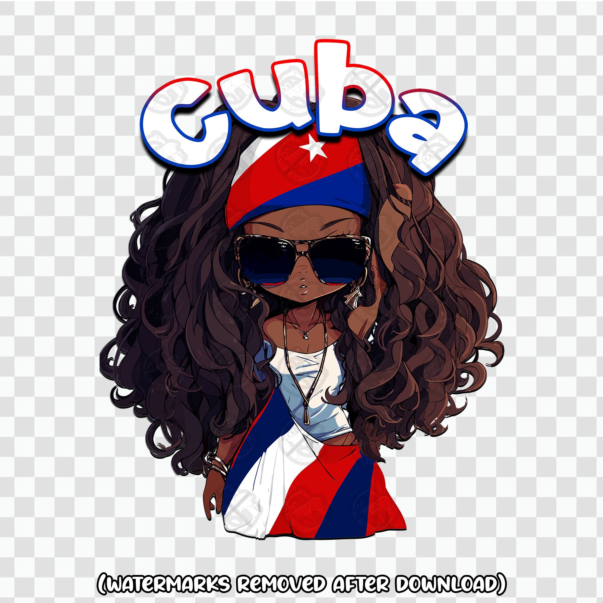 Beautiful Cuban Girl, Cuban Girl Tshirt Sticker Digital File, Urban ...
