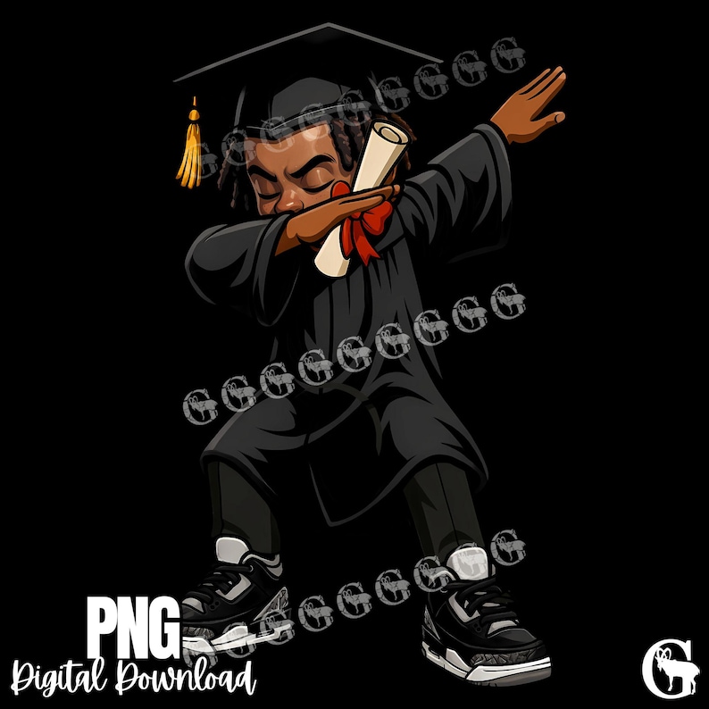 Grad Boy Dabbing PNG Bundle, Dab, Dabbing, African American Boy ...
