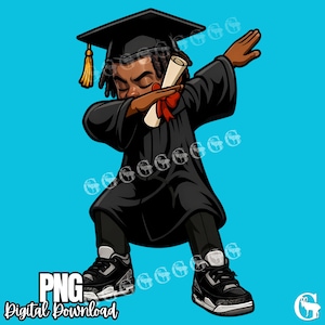 Grad Boy Dabbing PNG Bundle, Dab, Dabbing, African American Boy ...