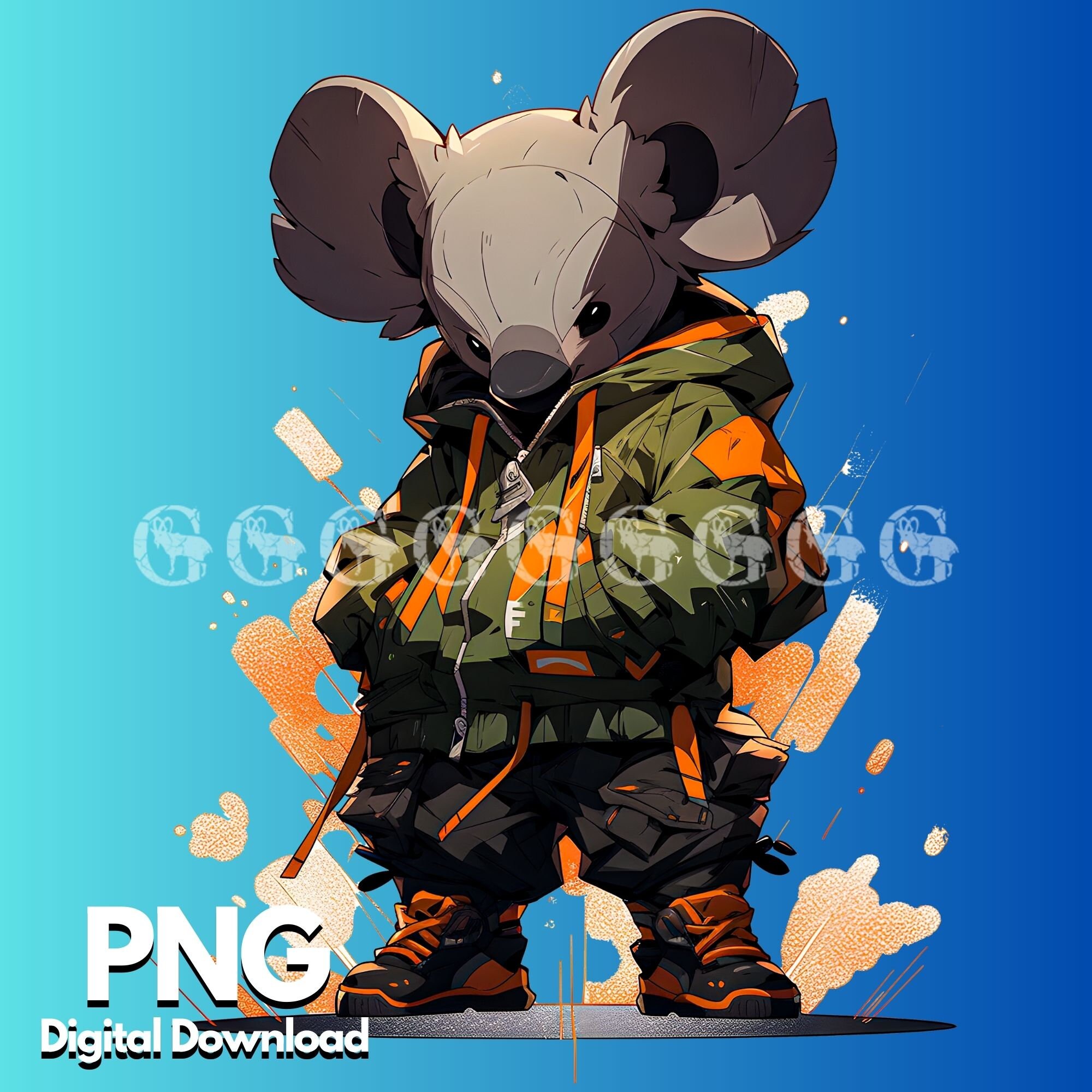 Koalas Urban Streetwear PNG Bundle, Cute Koalas, Gangster, Hip Hop ...