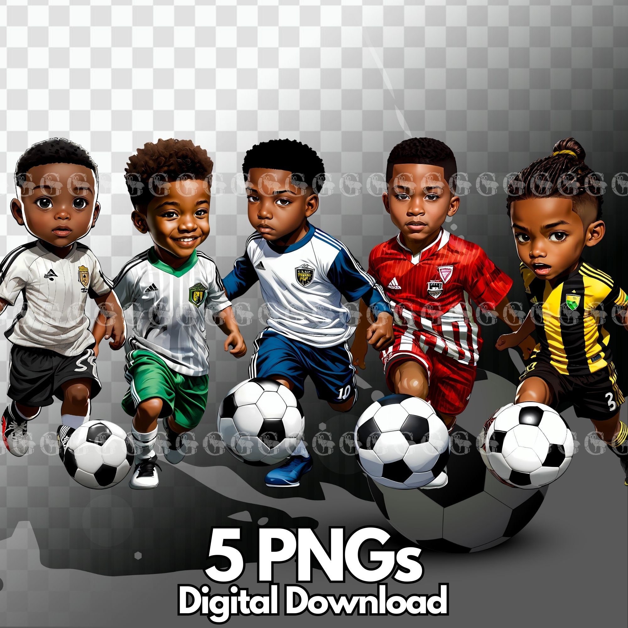 Soccer Boys PNG Bundle African American Soccer Boys Black - Etsy