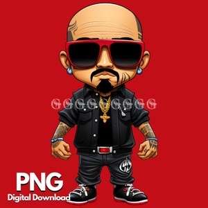 Chicano Latino Cholos Characters PNG Bundle, Hispanic, Latin, Clipart ...