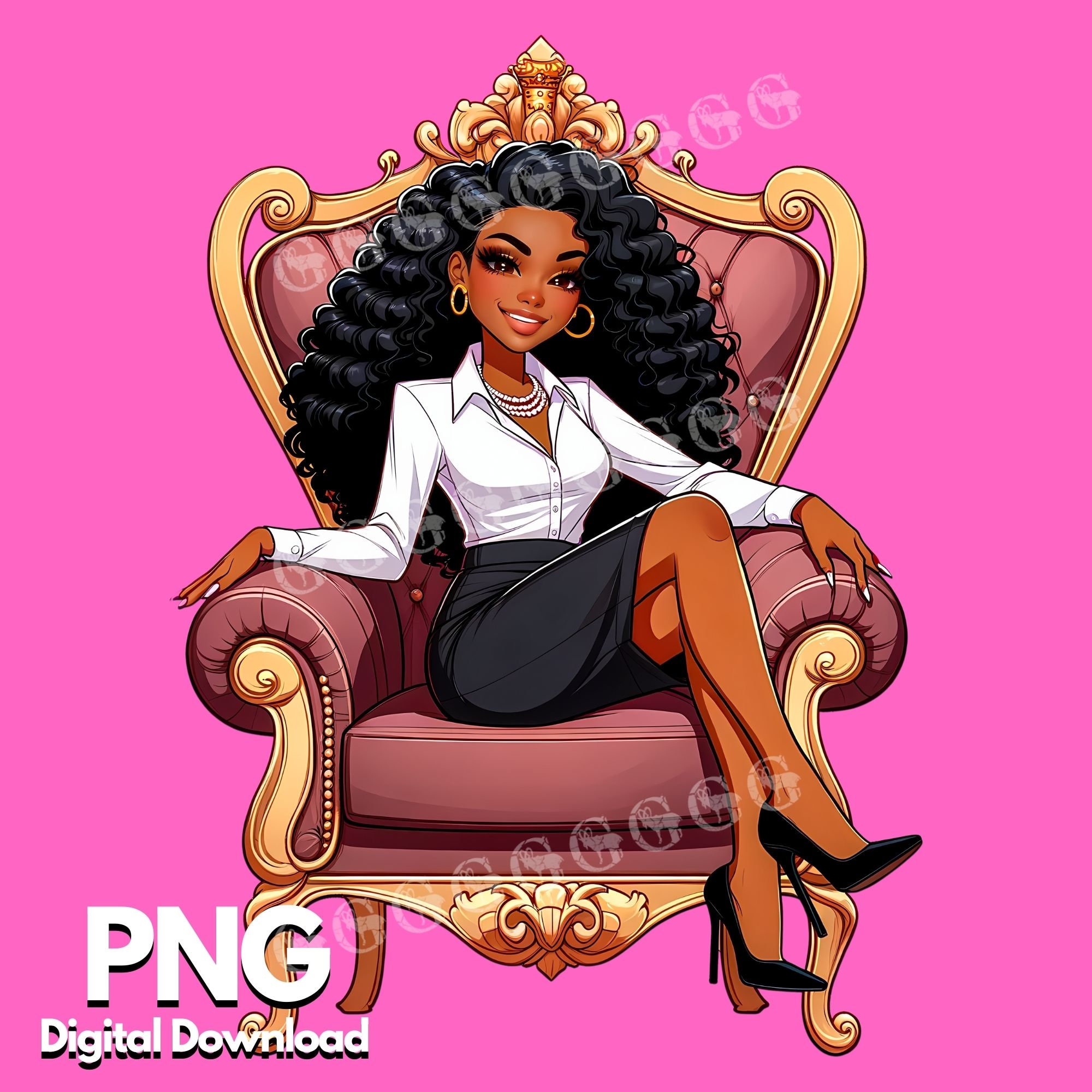 Beautiful Black Boss Women PNG Bundle, African American Boss Women ...